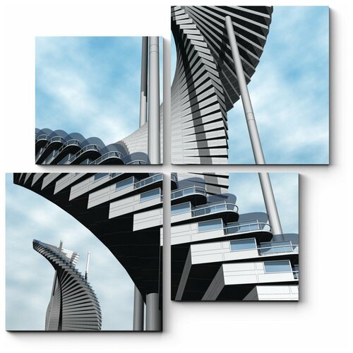 Модульная картина Башни-лестницы 80x80
