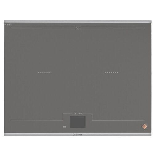 Индукционная варочная панель De Dietrich DPI 7698 GS, с рамкой, цвет панели серый, цвет рамки серебристый