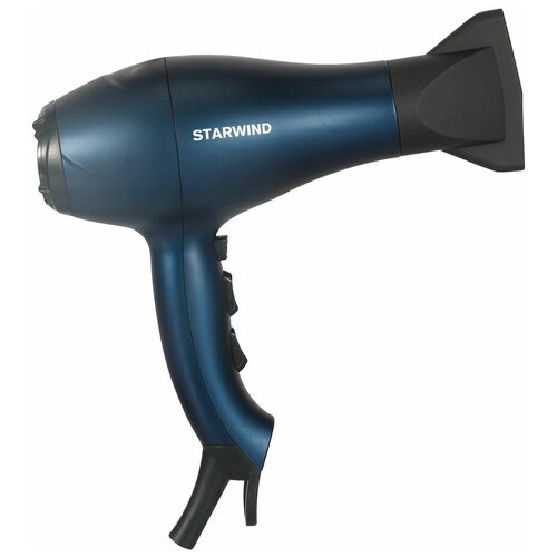 Фен StarWind SHD 6062, дорожный, 1800Вт, черный и синий