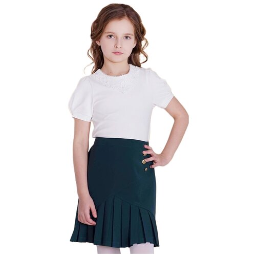 Школьная юбка Инфанта, размер 140-68, зеленый