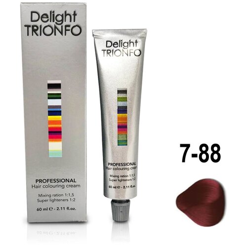 Constant Delight Стойкая крем-краска для волос Trionfo, 7-88 средний русый интенсивный красный, 60 мл