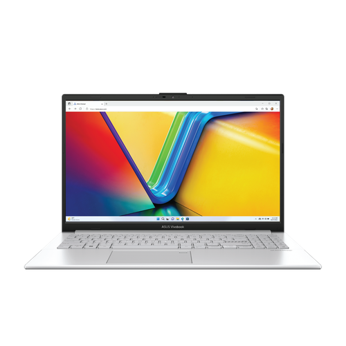 15.6" Ноутбук ASUS Vivobook Go 15 OLED, AMD Ryzen 5 7520U (2.8 ГГц), RAM 16 ГБ, SSD 2000 ГБ, AMD Radeon 610M, Windows 11 Pro, серебристый, Русская раскладка