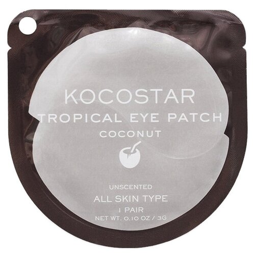 Kocostar Гидрогелевые патчи для глаз Tropical Eye Patch Coconut, 2 шт.
