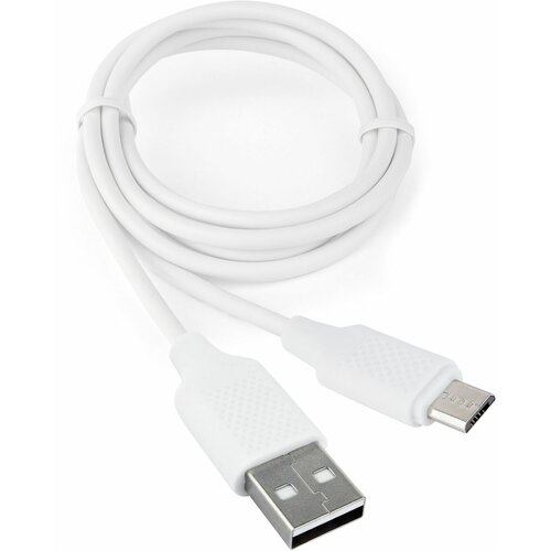 Кабель USB 2.0 Cablexpert CCB-mUSB2-AMBMO2-1MW, AM/microB, издание Classic 0.2, длина 1 м, белый
