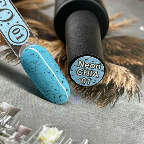 Гель-лак для ногтей ТМ ECO "Chia Neon" №01, 10 мл, голубой