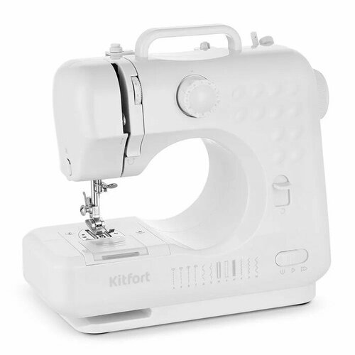 Швейная машина Kitfort КТ-6041, 7.2 Вт, 12 операций, полуавтомат, белая