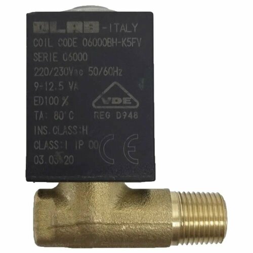 Клапан электромагнитный OLAB для кофемашин парогенераторов утюгов кофеварок 1/8 правый solenoid valve coil code 06000BH-K5FV