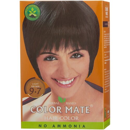 Color Mate Натуральная краска травяная, 9.7 light brown, 75 мл