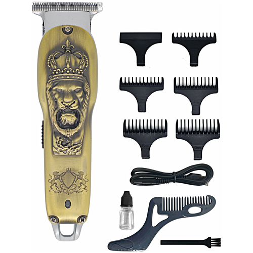 Машинка для стрижки волос HQ-300, Профессиональный триммер для стрижки волос, для бороды, усов, Золотистый, Pricemin