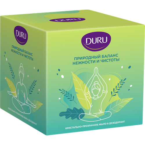 Набор подарочный женский DURU Emotion Дезодорант Natural Breeze, 50мл+Мыло Hydro Pure Алое, 106г