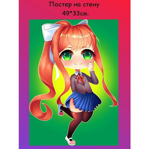 Постер, плакат на стену 'Doki Doki Literature Club' 49х33 см (A3+)