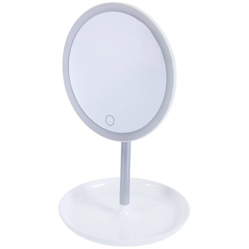 Uniel зеркало косметическое настольное TLD-590 зеркало косметическое настольное TLD-590 с подсветкой, белый