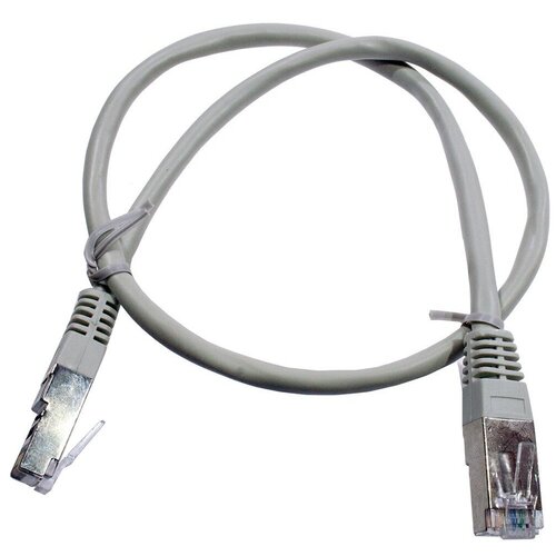Патч-корд Cablexpert FTP кат.5e, 0.5м, литой, многожильный (серый)