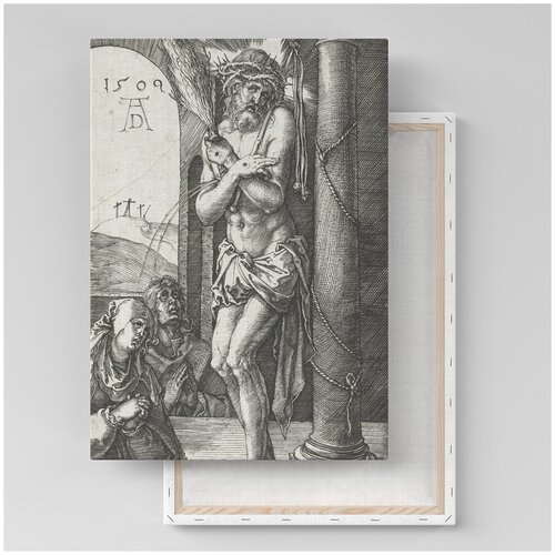 Картина на холсте с подрамником / Albrecht Durer / Альбрехт Дюрер - Муж скорбей, 1509