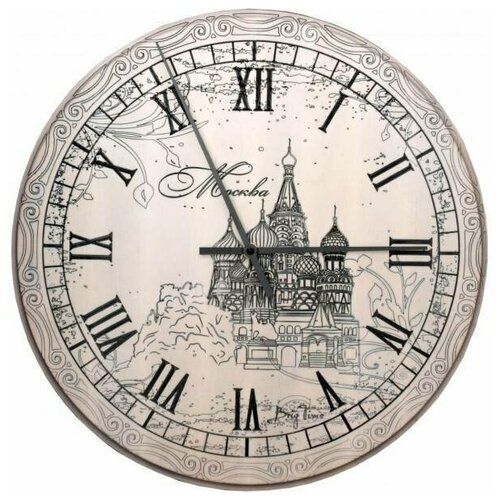 Бриг Ч11 Moskow sobor настенные кварцевые часы с изображением Московского собора