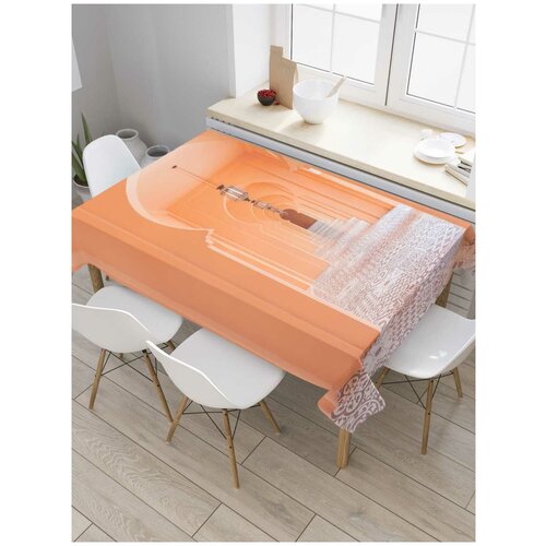Скатерть прямоугольная JoyArty на кухонный стол "Фигурный коридор" из оксфорда, 180x145 см