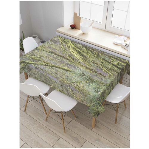 Скатерть прямоугольная JoyArty на кухонный стол "Непроходимый лес" из оксфорда, 120x145 см