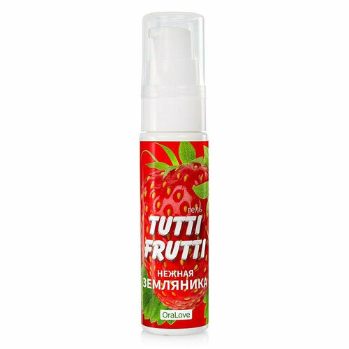 Гель-смазка Tutti-Frutti с земляничным вкусом - 30 гр. (цвет не указан)