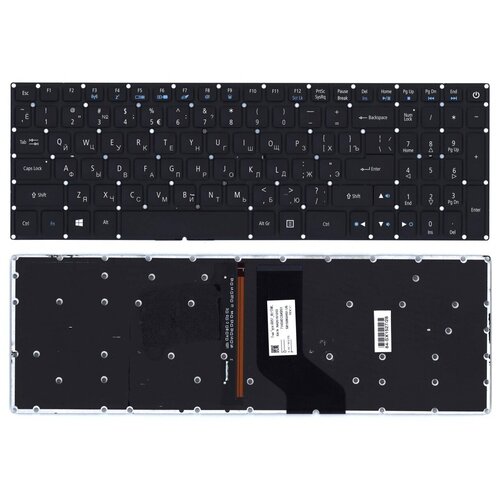 Клавиатура для ноутбука Acer Aspire VN7-593G-73KV черная с подсветкой