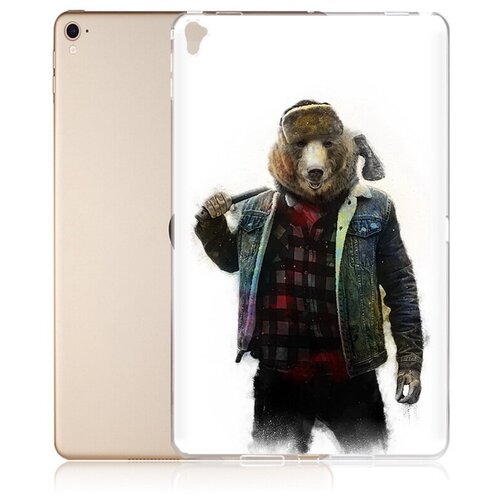 Чехол задняя-панель-накладка-бампер MyPads медведь с топором для iPad Pro 2 10.5 A1701/A1709/iPad Air 3 (2019) противоударный