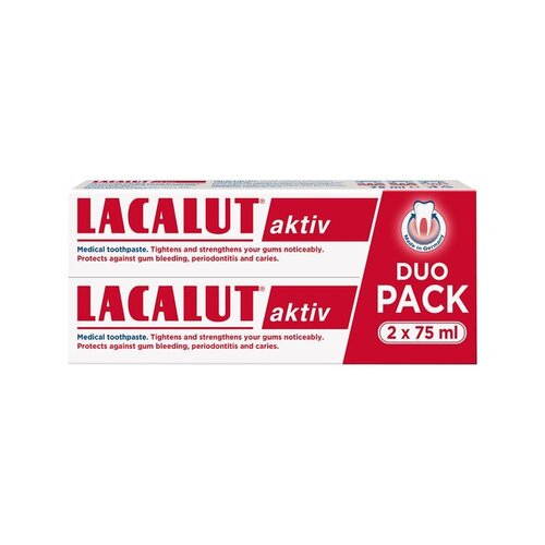 Зубная паста LACALUT Aktiv Duo Pack, 75 мл, 236 г