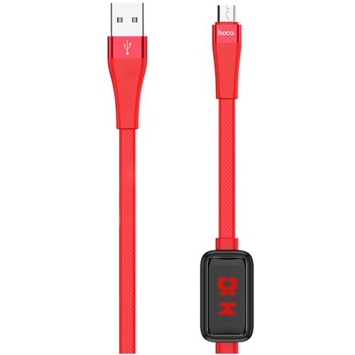 Кабель MicroUSB - USB S4 Charging with timing display red