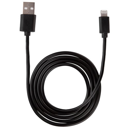 DATA-кабель MediaGadget MGSNL001GBK USB 2.0 - Lightning, 2A, для iPhone, iPad, длина 1м, Black