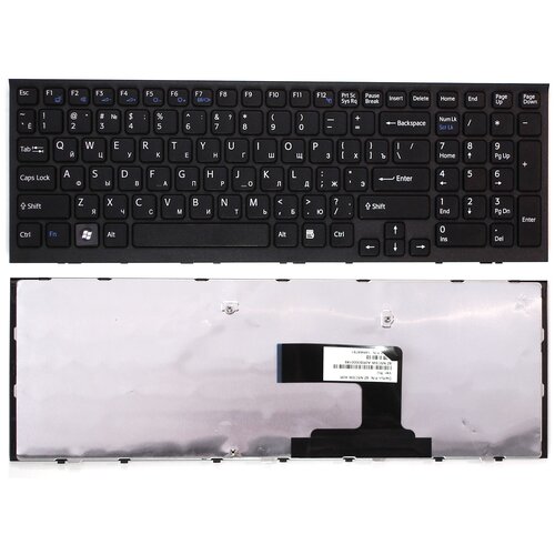 Клавиатура для ноутбука Sony Vaio 148969411 черная с рамкой