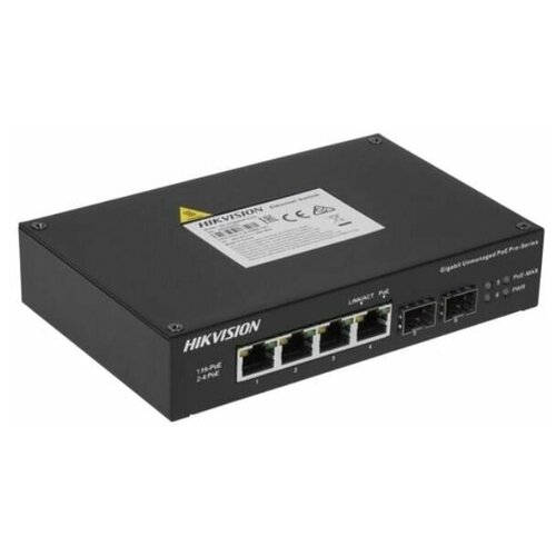 Коммутатор (switch) Hikvision DS-3T0506HP-E/HS, неуправляемый