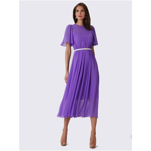 Платье Арт-Деко, размер 46, фиолетовый