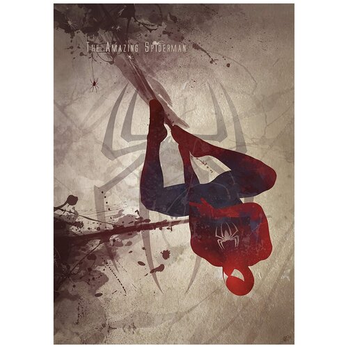 Интерьерный постер на стену картина для интерьера в подарок плакат фильма кинопостер кино "Spiderman" размера 50х70 см 500*700 мм репродукция в тубусе без рамы для декора комнаты офиса дома дизайна кухни спальни гостиной детской