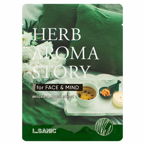 L.Sanic Herb Aroma Story Rosemary Relaxing Mask Sheet, 25ml Тканевая маска с экстрактом розмарина и эффектом ароматерапии 25мл