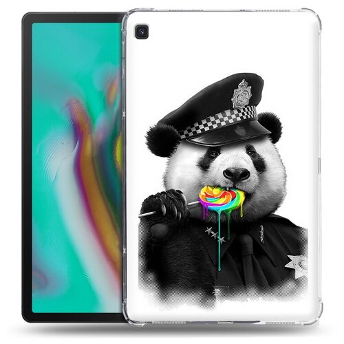 Чехол задняя-панель-накладка-бампер MyPads Панда полиция для Samsung Galaxy Tab S5e 10.5 SM-T720/T725 (2019) противоударный