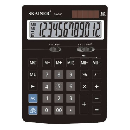 Калькулятор Skainer SK-500 средний настольный 12 разрядный, 123 x 171 x 31 мм