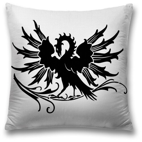 Наволочка декоративная на молнии, чехол на подушку JoyArty "Кельтский дракон" 45х45 см