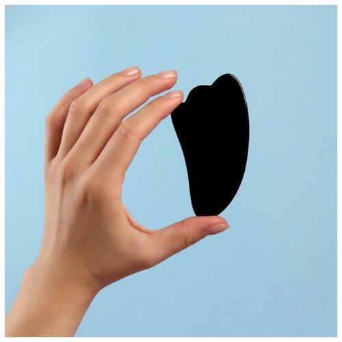 Массажер Гуаша "Лапка", 9 x 5,2 см, цвет черный