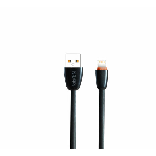 USB кабель- 8 pin FaisON K-03 Grade, 1.0м, 2.4A, цвет: чёрный
