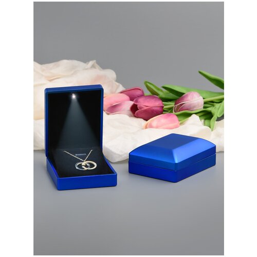 Футляр с подсветкой/подарочная коробка с подсветкой для кулона/синий