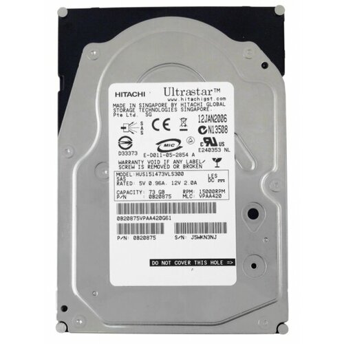 Жесткий диск Hitachi HUS151473VLS300 73Gb SAS 3,5" HDD