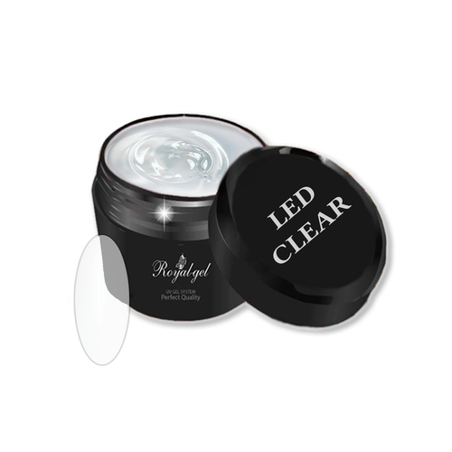 "LED CLEAR" гель для наращивания ногтей прозрачный Royal-gel 30 мл.