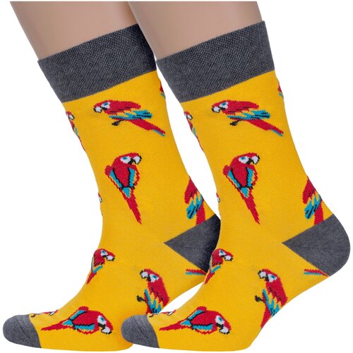 Носки PARA socks, 2 пары, размер 36-40, желтый