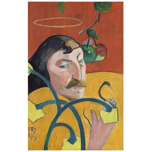 Постер / Плакат / Картина Поль Гоген - Автопортрет с нимбом 90х120 см в подарочном тубусе
