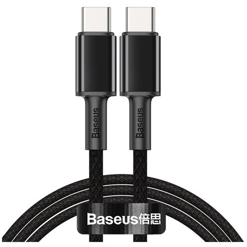 USB-кабель для мобильной техники Baseus High Density Braided Fast Charging Data Cable CATGD-01 Type-C/Type-C, 100W, 5А, 1 м, черный