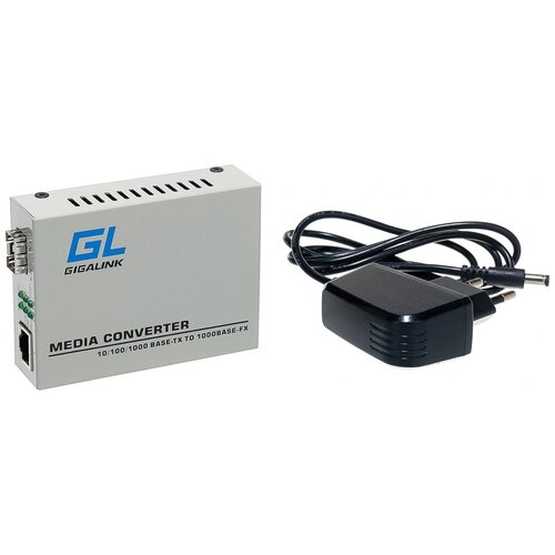 Медиа-конвертер GIGALINK GL-MC-UTPG-SFPG-F. r2 UTP-SFP, 10/100/1000Мбит/с в 1000Мбит/с, rev2 без LFP