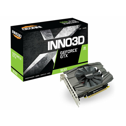 Видеокарта Inno3D nVidia GeForce GTX 1630 Compact 1740MHz PCI-E 3.0 4096Mb 12000MHz 64-bit 1xHDMI 2xDP N16301-04D6-1177VA19