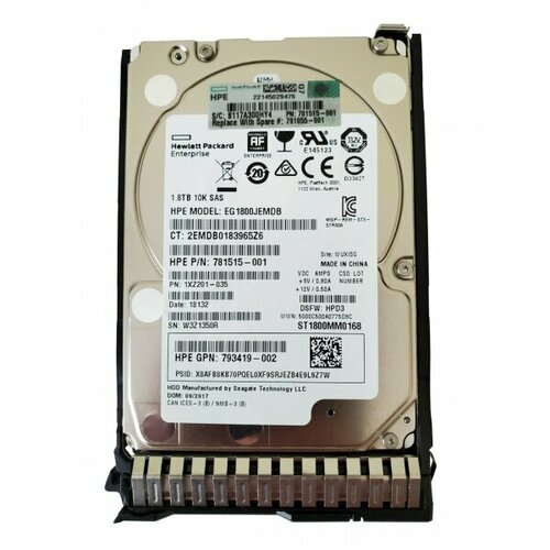 Жесткий диск HP 791034-B21 1,8Tb 10000 SAS 2,5" HDD