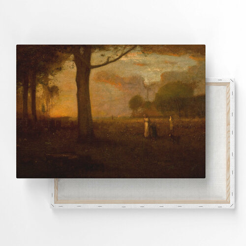 Картина на холсте, репродукция / Джордж Иннесс - Golden Sunset / Размер 40 x 53 см