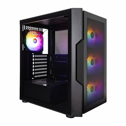 Компьютерный корпус 1STPLAYER TRILOBITE T7-P RGB Black (T7-P-BK-4F1)