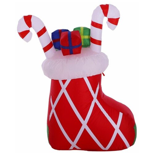 Edelman Надувная фигура Носок Санты с подарками - Christmas is coming 122 см с LED подсветкой, IP44 1086643