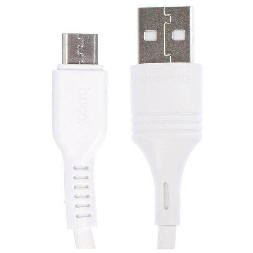 Кабель Borofone BX51, microUSB - USB, 2.4 А, 1 м, PVC оплётка, белый